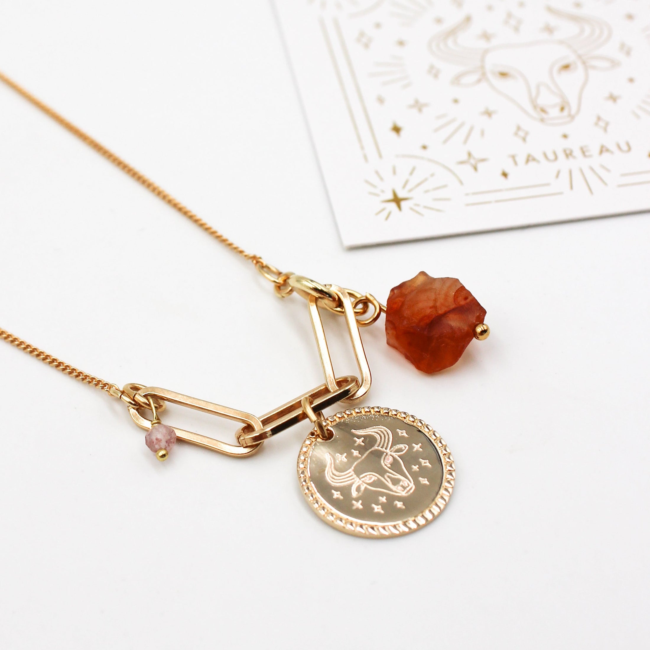 Collier Astro - Plaqué Or - Taureau – L'Atelier des Dames